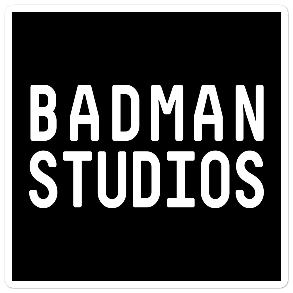 Modern Font Sticker | Black – Badman Studios Shop